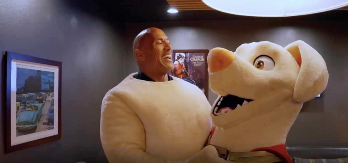 Dwayne Johnson Dresses as Krypto, Surprises Families at "DC League of ...